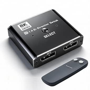 Amazon.com: Rantecks DP1.4 Bi-Directional Switch DisplayPort Switch 8K ...