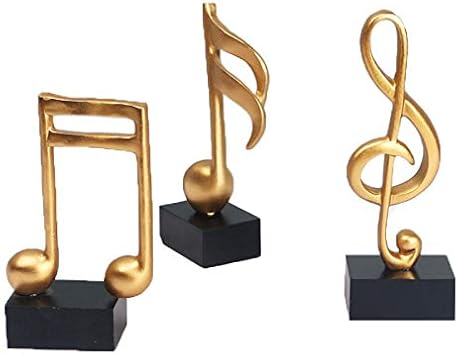 Notakia 3Pcs Music Decorations for Home Gold Music Note Decor for ...
