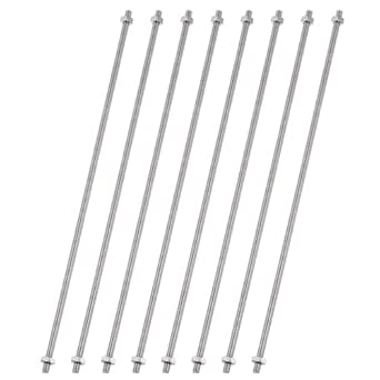 uxcell 8 Pack 8/32 Inch M4 Threaded Rods Studs with Hex Nuts, 8 Pcs M4 ...