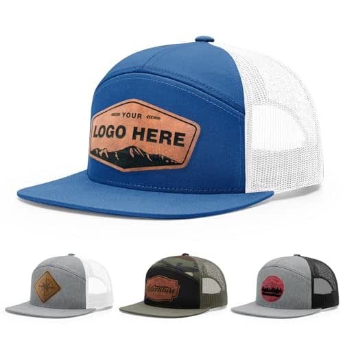 Amazon.com: 10-Pack Personalized Custom Flat Bill Trucker Leather Patch ...