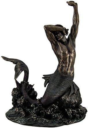 Amazon.com: Veronese Design 7 5/8" Tall Mermaid Lying Down Statue ...
