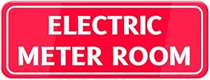 Amazon.com : WWV Electric Meter Room Door Sign - Highly Visible Plastic ...