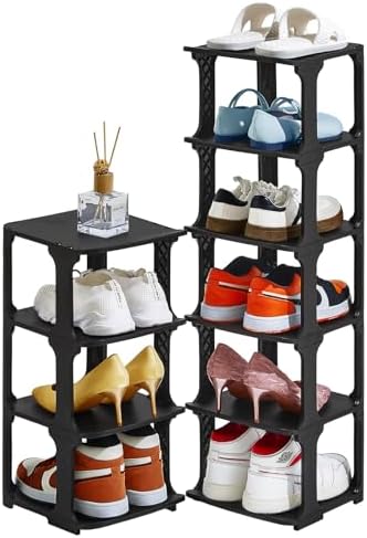 Amazon.com: Small Shoe Rack for Closet - Free Standing Narrow Shoe Rack ...