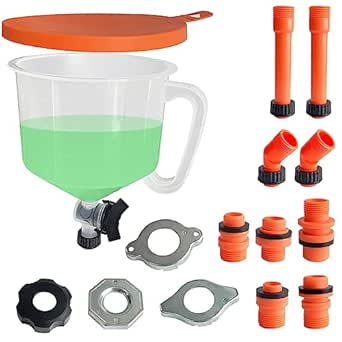 Sutekus Coolant Funnel Kit with Valve, No-Spill Radiator Funnel Set ...