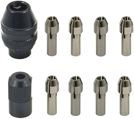 10 Pcs 1/8'' Collet Nut Set - Includes 1/8'' Collet + Clamping Nut + 3 ...