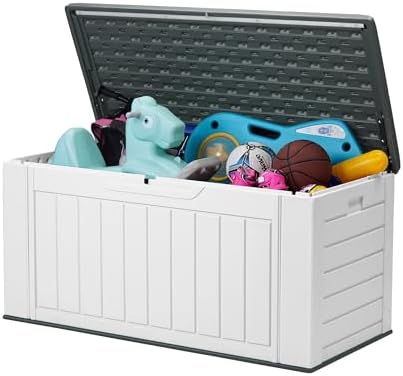 Amazon.com: EHHLY 121 Gallon Outdoor Storage Box Large, Lockable ...