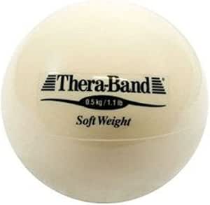 TheraBand Soft Weight, 4.5" Diameter Hand Held Ball Shaped Isotonic ...