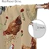 Amazon.com: ShiTingYu Rooster Rustic Kitchen Curtains Farm Watercolor ...