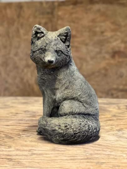Amazon.com: Generic Stone Statue 2023 Fox Concrete Outdoor Sitting Fox ...