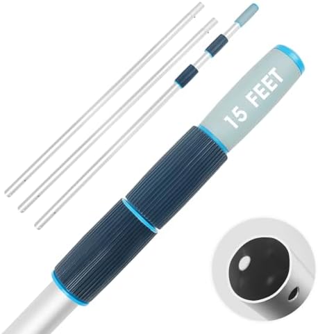 Amazon.com : TidyMister 15 FT Heavy Duty Pool Pole, Prime Telescopic ...