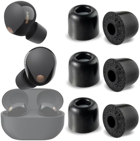 4 Pairs Replacement Silicone Earbud Tips Eartips for Sony WF-1000XM5 ...
