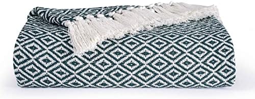 EHC Luxury Reversible Super Soft Cotton Diamond Large Throw For Sofa ...