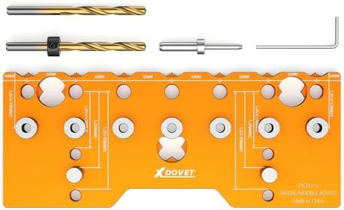 XDOVET Shelf Pin Jig 1/4 Inch Shelf Drilling Pin Jig Adjustable ...