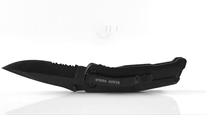 Watch Klein Tools 44213 Pocket Knife, Folding Stainless Steel Tanto ...