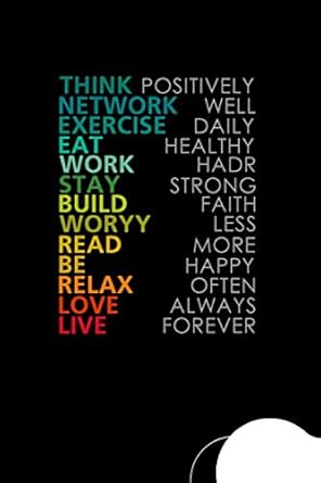 Think Positively,Network Well,Exercise Daily,Eat healthy,Saty strong,Be ...