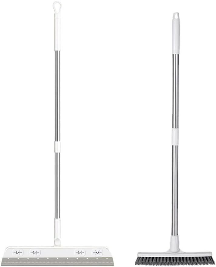 Amazon.com: Floor Scrub Brush, Bathroom Kitchen Crevice Squeegee ...