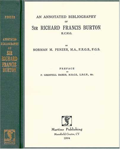 Amazon | An Annotated Bibliogaphy of Sir Richard Francis Burton ...