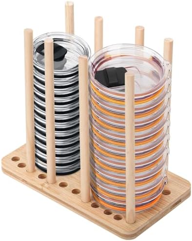 Amazon.com: AIERSA Tumbler Lid Organizer,Adjustable Cup Lid Organizer ...