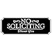 Amazon.com : No Soliciting Sign for Front Door, Self Adhesive Vinyl Do ...