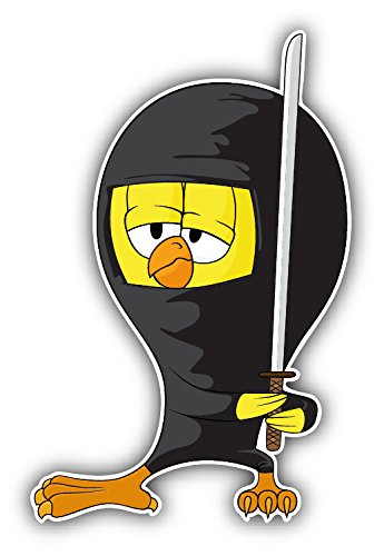 novland Cartoon Ninja Chicken Car Bumper Sticker Decal 3'' X 5 ...
