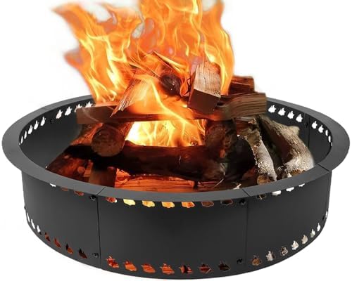 Amazon.com: FEBTECH Smokeless Fire Pit Insert - Steel 45" Round ...