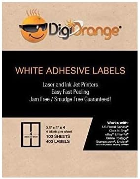 Amazon.com : Digiorange® White Shipping Labels for Laser/Inkjet ...