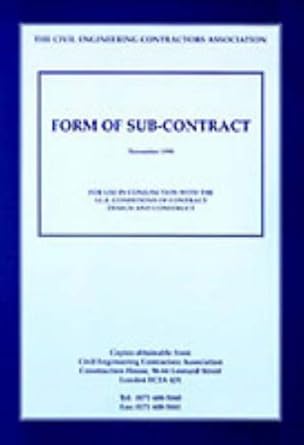 CECA Form of Sub-contract for Design and Construct: unknown author ...