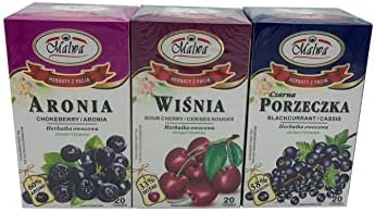 Amazon.com : Malwa Herbal Fruit Tea Variety Pack - Chokeberry, Cherry, Black Currant : Grocery ...