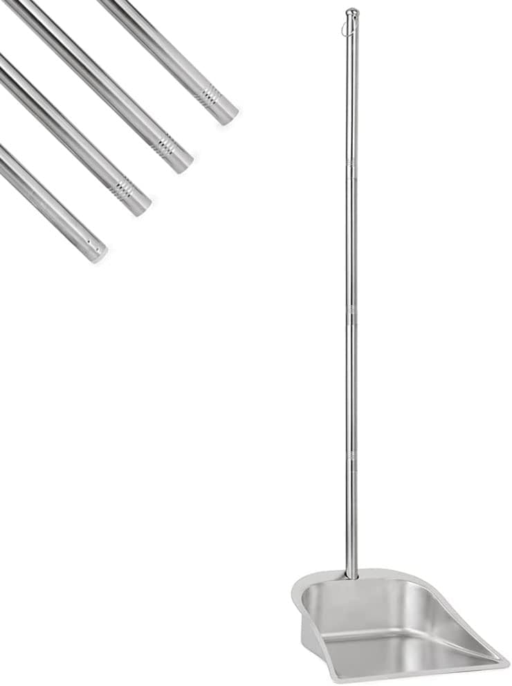 Amazon.com: ABOOFAN Upright Dust Pan: Standing Lobby Dustpan with Wood ...