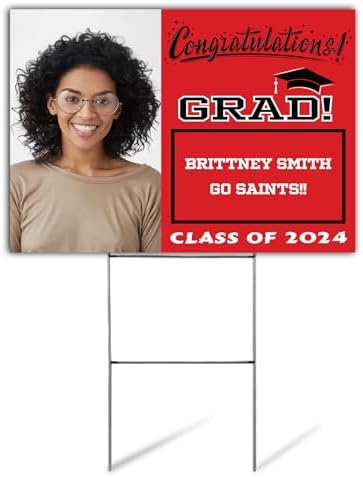 Amazon.com : Personalized Congrats Graduation Sign 2024 With Photo ...