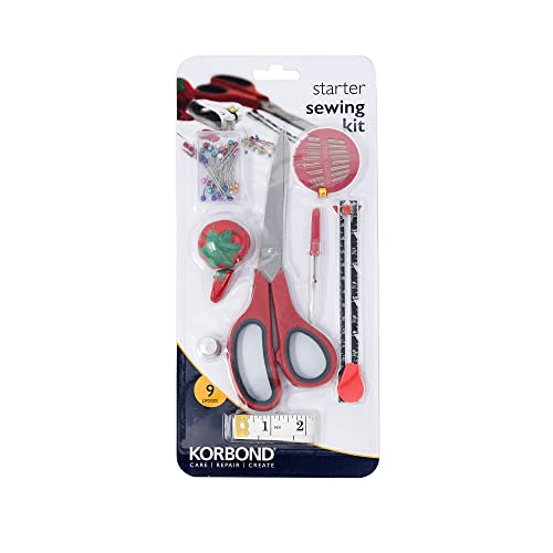 Korbond 9 Piece Starter Sewing Kit – Essentials for Hand Sewing ...