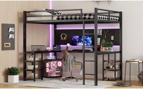 Bellemave Full XL Loft Bed with Desk and Shelves Instruction Manual