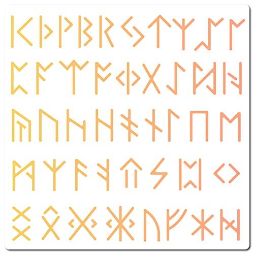 GORGECRAFT 12″X12″Ancient Alphabet Stencil Runes Elder Templates ...