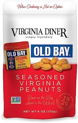 Amazon.com : Virginia Diner - 8 Pack Old Bay Seasoned Virginia Peanuts ...