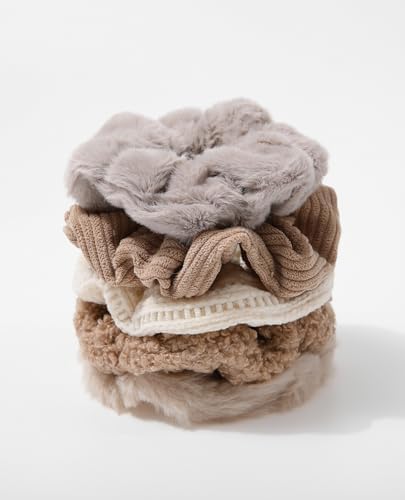 Amazon.com : 7 Pcs Big Hair Drying Scrunchies Thick Fuzzy Scrunchy ...