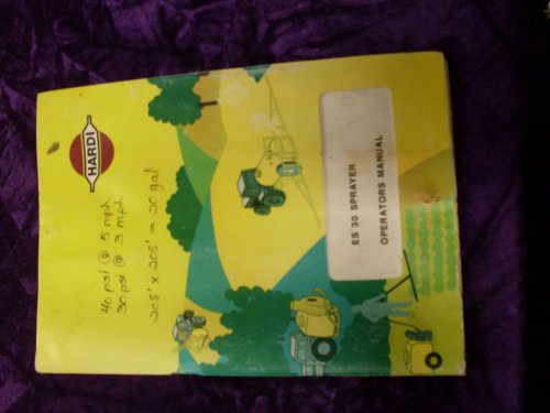 Hardi ES30 Sprayer OEM OEM Owners Manual: Hardi ES30: Amazon.com: Books