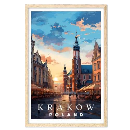 Amazon.com: Krakow Poster, Poland Poster, Poland Wall Art, Vintage ...