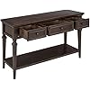 Amazon.com: Merax Classic Retro Console Table with Three Drawers and ...