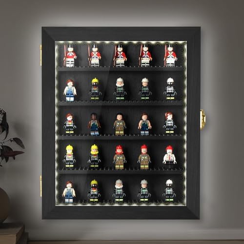 Amazon.com: Minifigure Miniature Display Case with LED 11X14In Figures ...
