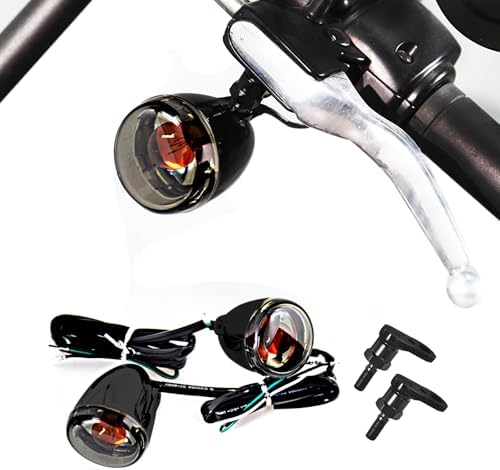 Amazon.com: Black Turn Signal With Relocation Bracket Swivel Kit For ...