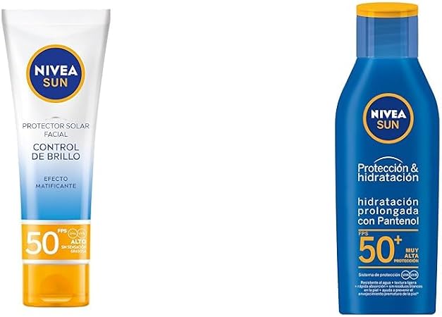 NIVEA SUN - Protector Solar Facial Control De Brillo (50 ml), FPS 50 ...