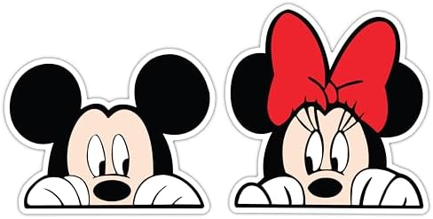 Amazon.com - Imperial Vibes Disney Peeking Mickey Mouse & Minnie Mouse ...