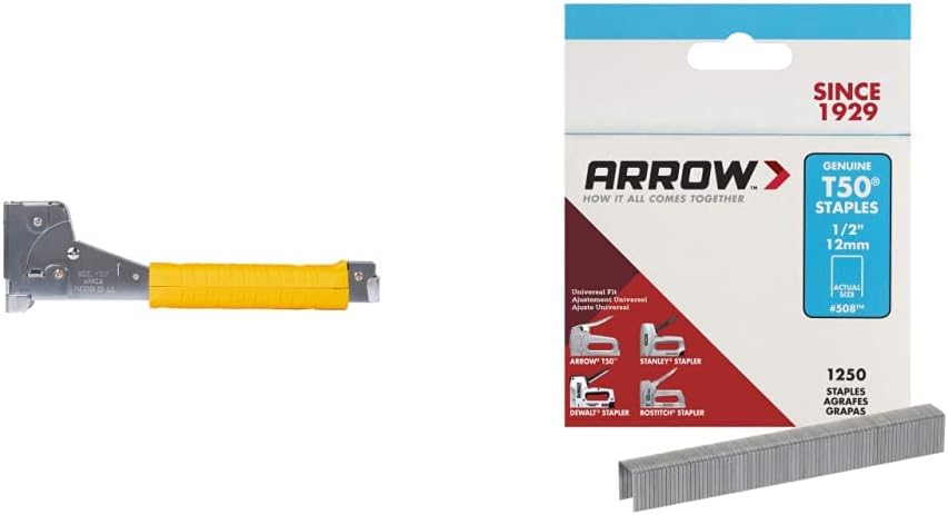 Amazon.com: Arrow HT50 Heavy Duty Hammer Tacker, Chromed-Steel Manual ...