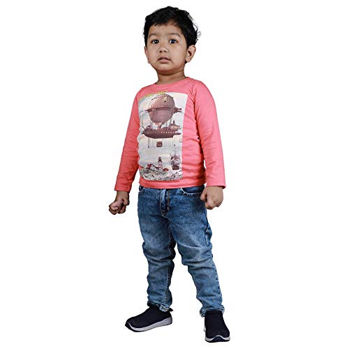 Kidzo 100% Cotton Full Sleeves T-Shirt for Baby Boys Pink : Amazon.in ...
