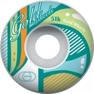 Amazon.com : Gold Wheels Modern 51mm Wheel : Skateboarding Equipment ...
