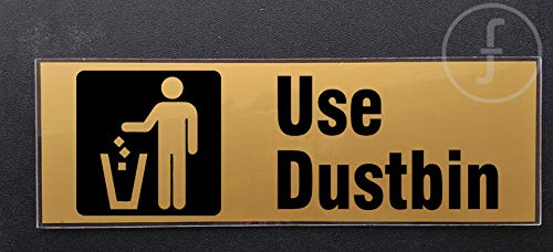 fingerz Use Dustbin Laminated Acrylic Glass Hanging Sign Boards Office ...