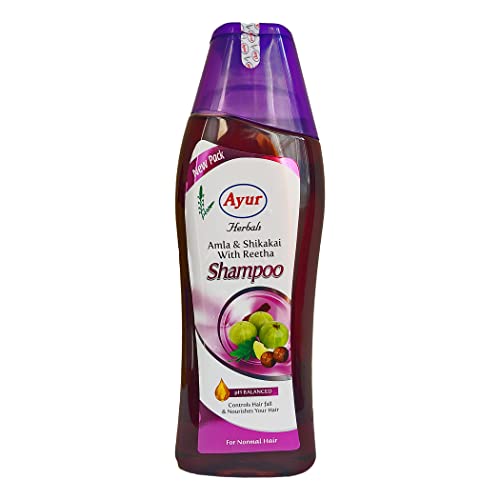 Herbal Shampoo Ayur Amla & Shikakai with Reetha pH Balanced 500ml ...
