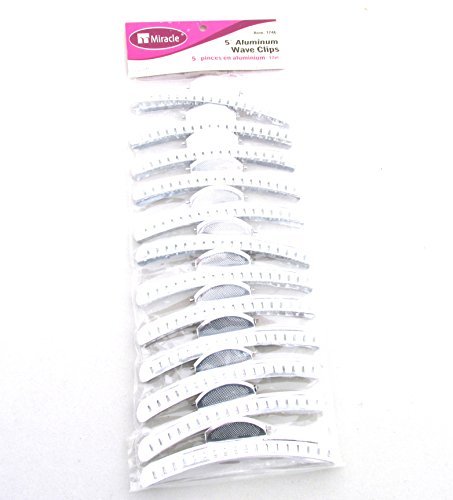 Amazon.com : 5 Metal Wave Clamps Aluminum Hair Wave Clip (12 clips) by ...