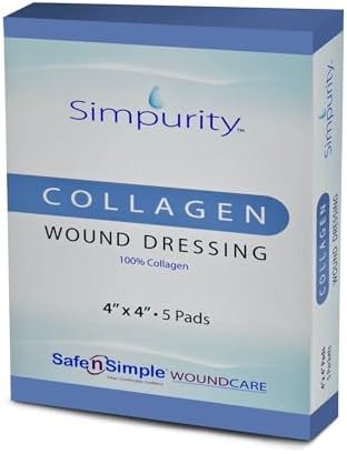 Amazon.com: Simpurity Collagen Dressing Pads - 4 x 4 in 5-Pack Collagen ...