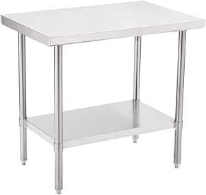 Amazon.com: Restaurantware-Kitchen Tek 36x24 Inch Stainless Steel Table ...